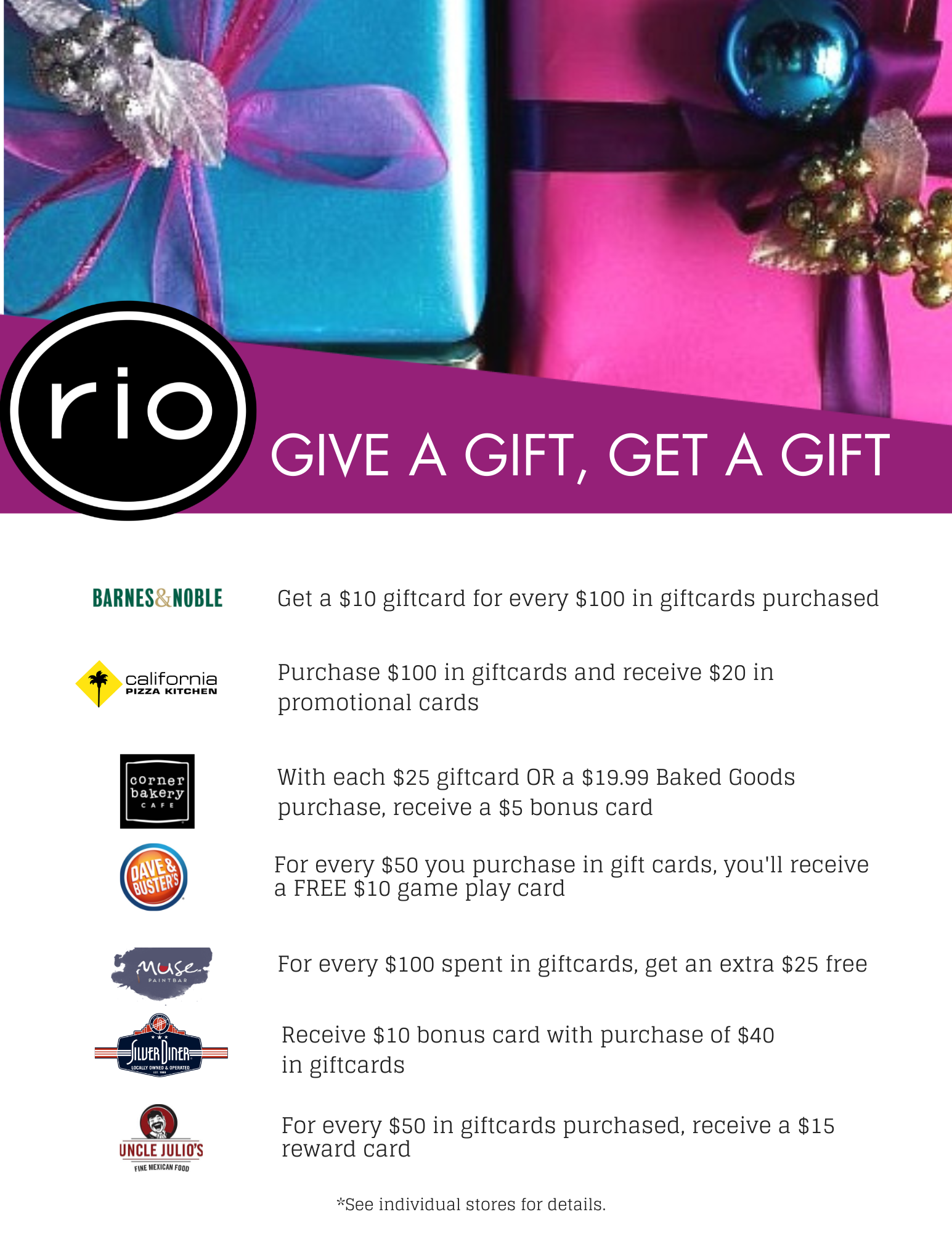 Give a Gift, Get a Gift | Rio Lakefront